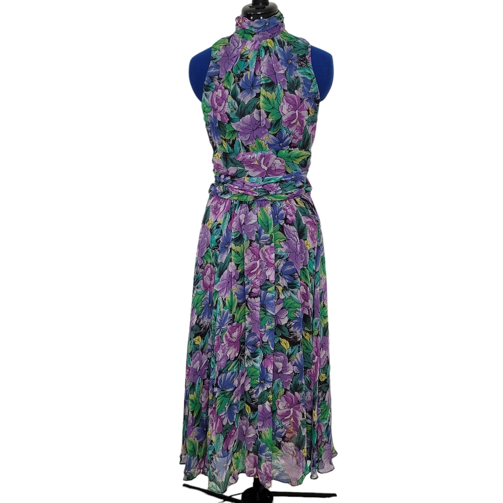 Jane Singer Vintage Floral Maxi Dress - Gem